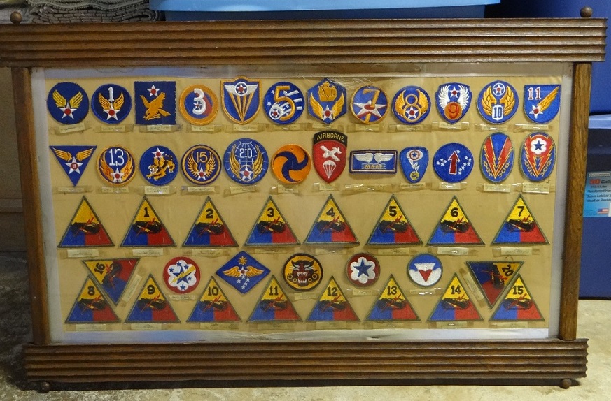THREE FRAMED PATCH DISPLAYS & BONUS - ARMY AND USAAF - U.S. Militaria Forum