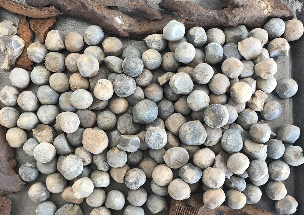 Instant collection: musket balls dug M1 slugs bomb mortar fragments ...