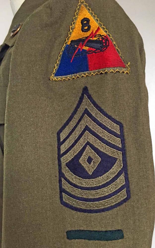 83rd/8th Armored Ike - Leadership Stripes & German Made Thunderbolt Tab ...