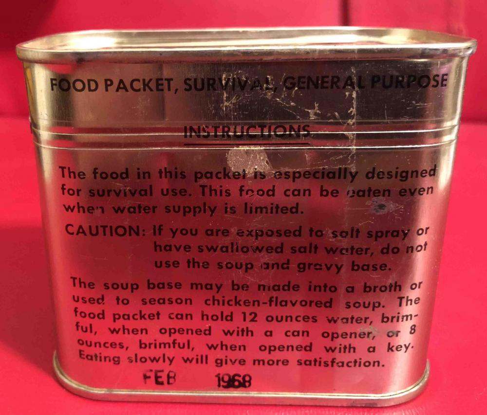 Food Packet, Survival, General Purpose - SURVIVAL GEAR - U.S. Militaria ...
