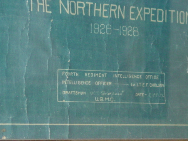 USMC NORTHERN EXPEDITION MAP BY 1ST LT.E.F.CARLSON 1926-1928 - EPHEMERA ...