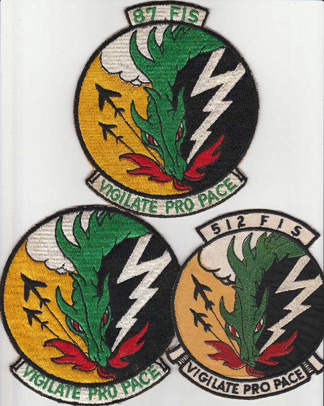 Set of 87th & 512th FIS patches - AIR FORCE (USAAF IS WITH ARMY) - U.S ...