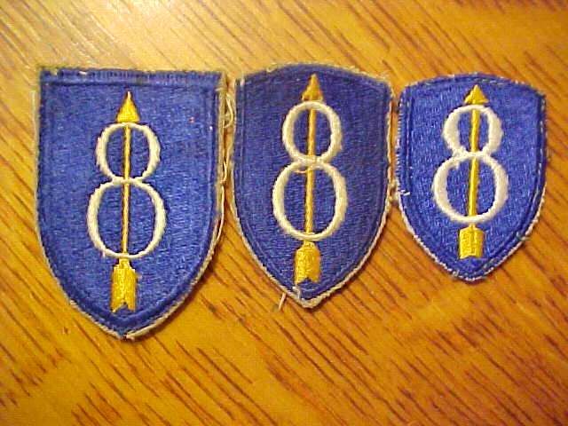8th Infantry Divison Patches - ARMY AND USAAF - U.S. Militaria Forum