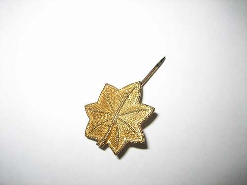 Major Gold Leaf Pin Back - ARMY (INCLUDING USAAC/AAF) - U.S. Militaria ...