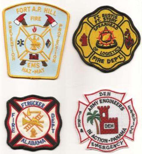 MILITARY FIRE DEPARTMENT Patches - Badges - MISCELLANEOUS / OTHER - U.S ...