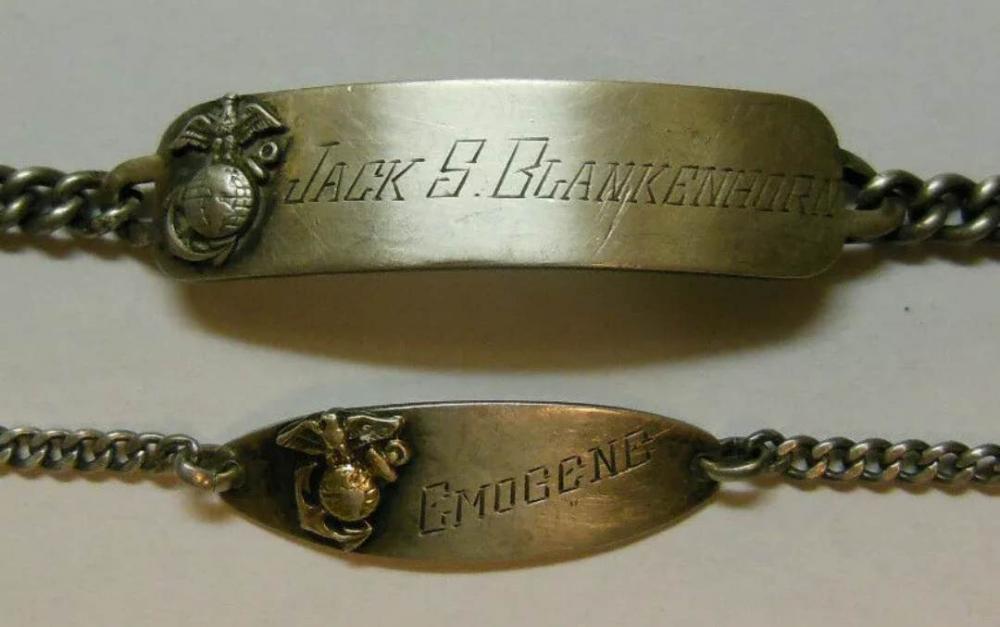 IWO JIMA KIA Jack Seay Blankenhorn USMC ID Bracelet - IDENTITY ITEMS ...