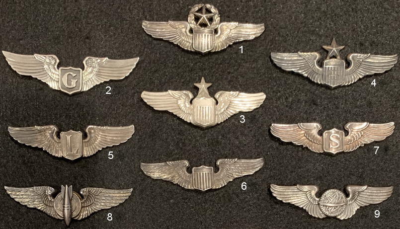 Full Set of WWII AAF Wings - WING BADGES - U.S. Militaria Forum