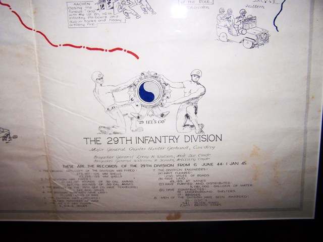 Awesome 29th Infantry division 5 foot map - EPHEMERA, PHOTOGRAPHS ...