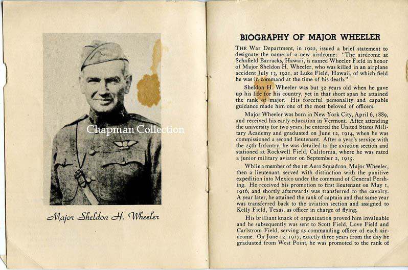 Wheeler Field dedication program - EPHEMERA, PHOTOGRAPHS & MILITARY ...