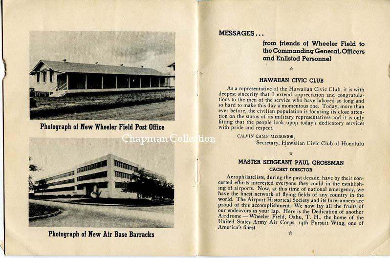 Wheeler Field dedication program - EPHEMERA, PHOTOGRAPHS & MILITARY ...