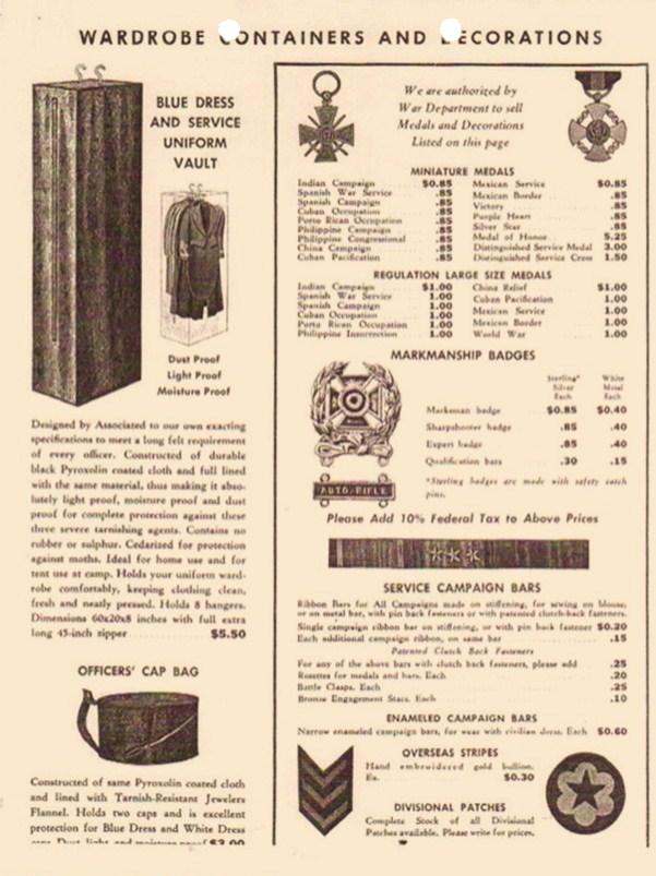 1942 Associated Military Stores of Chicago - UNIFORMS - U.S. Militaria ...