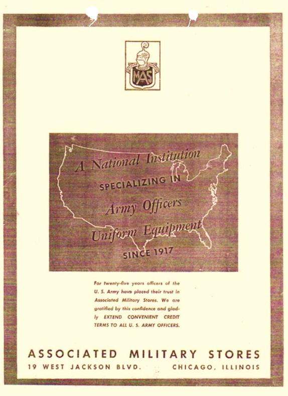 1942 Associated Military Stores of Chicago - UNIFORMS - U.S. Militaria ...