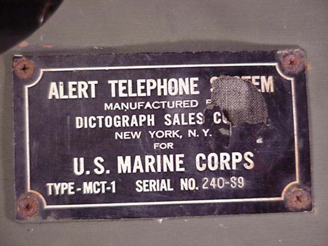 USMC alert telephone - FIELD & PERSONAL GEAR SECTION - U.S. Militaria Forum