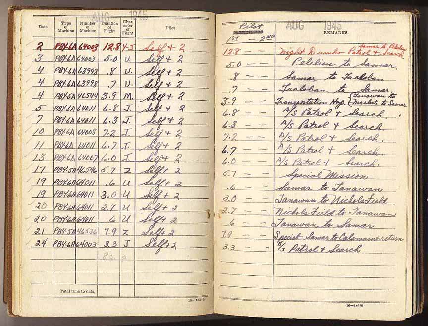 Naval Aviator Log Books - EPHEMERA, PHOTOGRAPHS & MILITARY ARTWORK - U ...