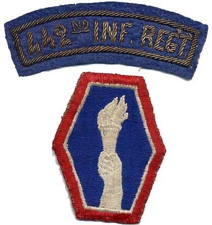 442nd - 100th Battalion Scroll and Hand embroidered patch - ARMY AND ...