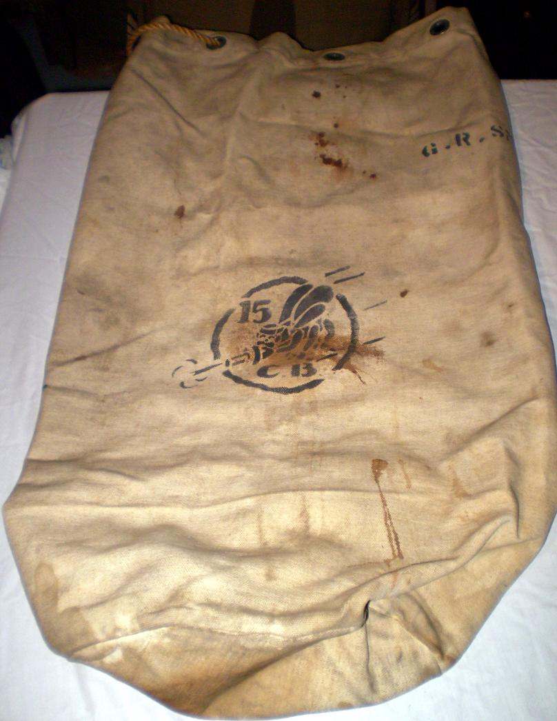 WWII US Navy seabag with artwork - FIELD & PERSONAL GEAR SECTION - U.S ...