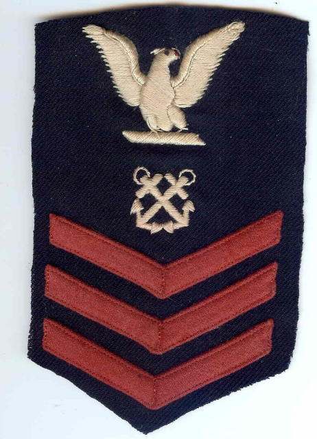 Hand Embroidered Navy Rate And Other Rates - NAVY, COAST GUARD AND ...