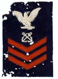 Hand Embroidered Navy Rate And Other Rates - NAVY, COAST GUARD AND ...
