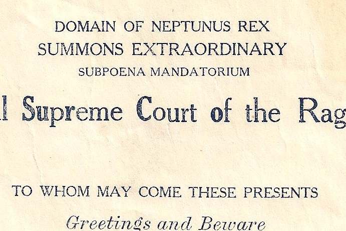 Neptune Certificate - EPHEMERA, PHOTOGRAPHS & MILITARY ARTWORK - U.S ...