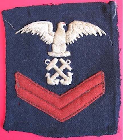 Hand Embroidered Navy Rate And Other Rates - NAVY, COAST GUARD AND ...