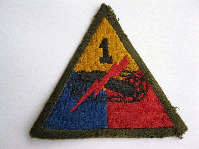 Unusual 1st Armored Division Patch, Theater Made? - ARMY AND USAAF - U ...