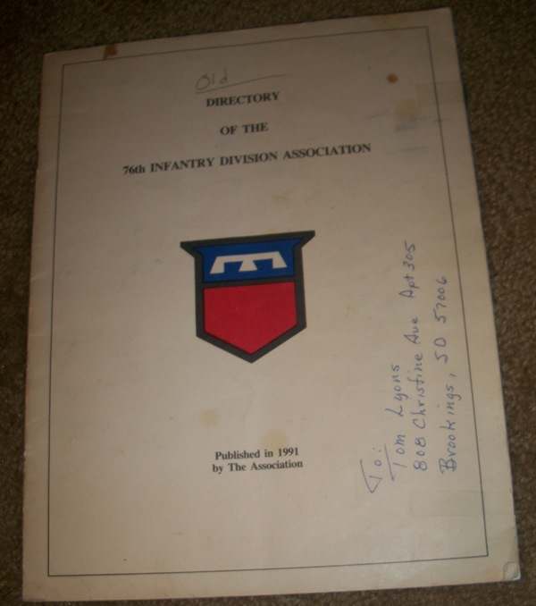 One Division's Library...My 76th Infantry Division Book/Ephemera ...