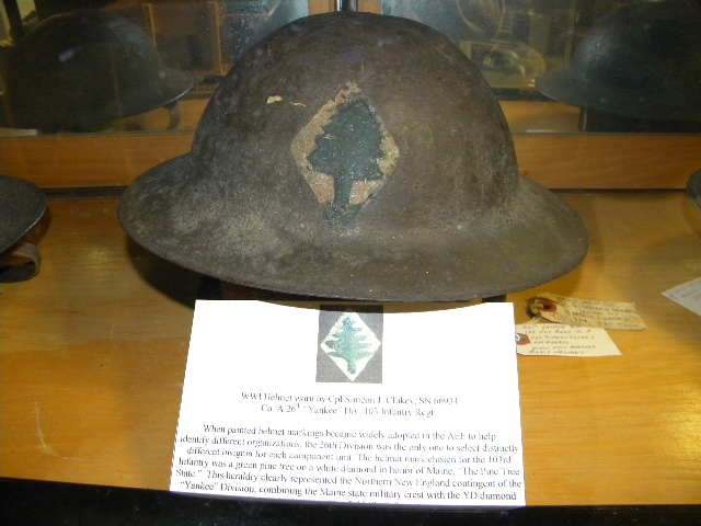 WW1 102nd Field Atillery Helmet, 26th Inf Div. Wifes Name "Delia-Mae ...
