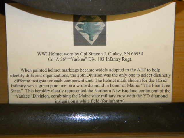 WW1 102nd Field Atillery Helmet, 26th Inf Div. Wifes Name "Delia-Mae ...