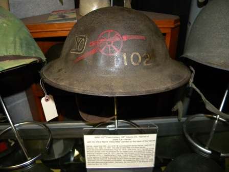 WW1 102nd Field Atillery Helmet, 26th Inf Div. Wifes Name "Delia-Mae ...