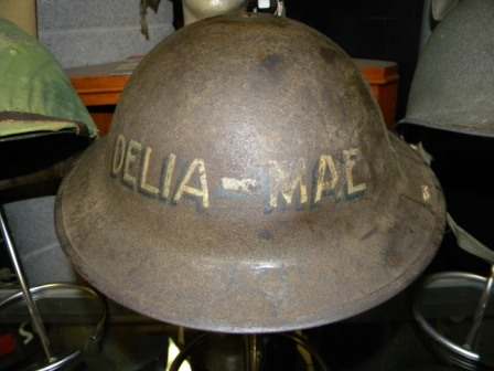 WW1 102nd Field Atillery Helmet, 26th Inf Div. Wifes Name "Delia-Mae ...