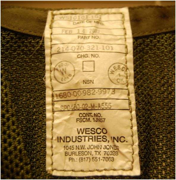Hoist Operator Safety Vest - SURVIVAL GEAR - U.S. Militaria Forum