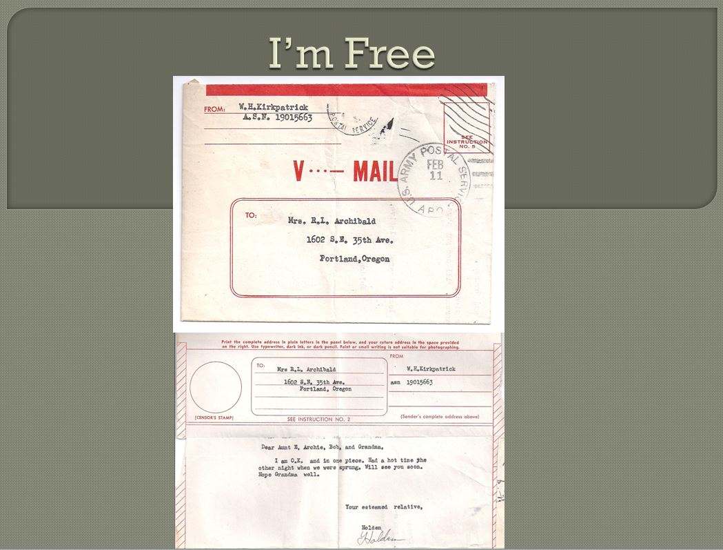 WWII POW MAIL FROM AMERICANS IN THE PACIFIC - PRISONERS OF WAR / P.O.W ...