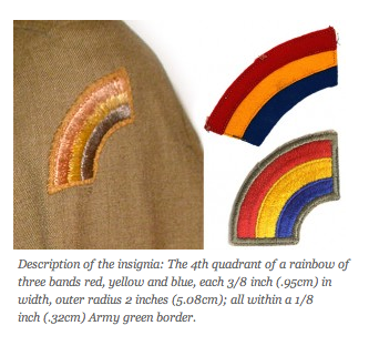 A WW1 theatre made 42nd Infantry Division Rainbow Division patch - ARMY ...