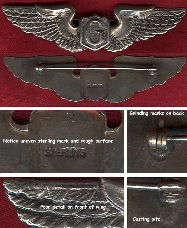 Interesting Orber Senior Pilot wing with CBI findings - WING BADGES - U ...