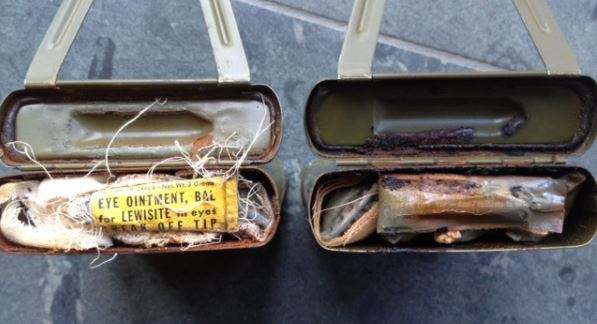 Contents of M5 protective ointment tin - FIELD & PERSONAL GEAR SECTION ...