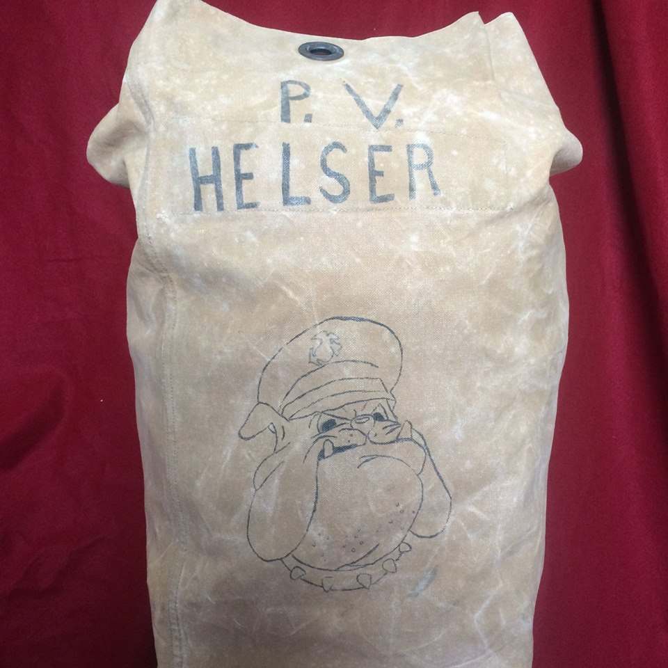 WW2 USMC Painted Sea Bag. - FIELD & PERSONAL GEAR SECTION - U.S ...