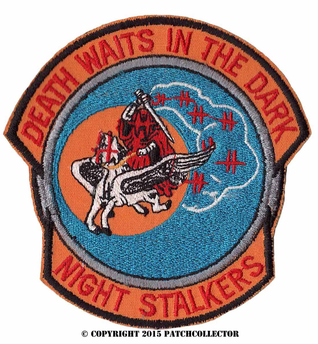A "Death waits in the dark" Night Stalker patch variant - ARMY AND ...