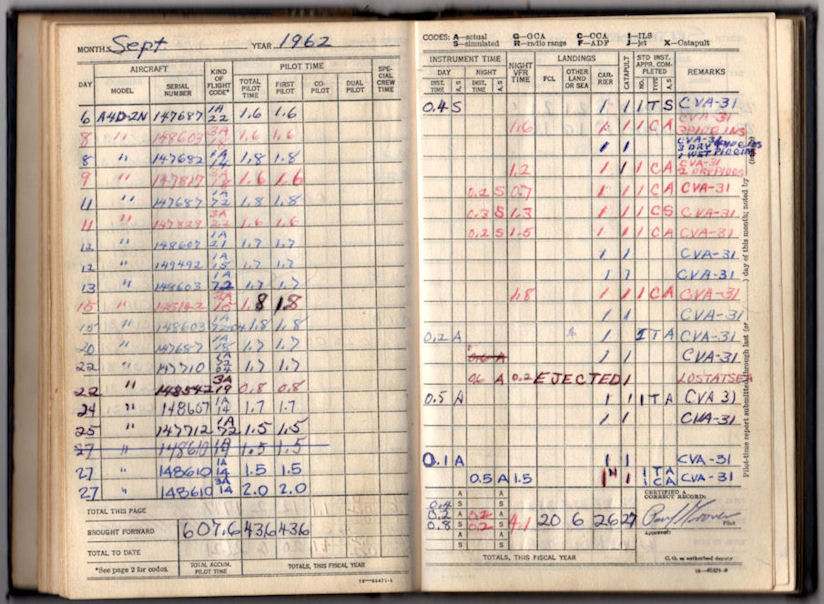 USN Log Book Page-Mid Air Collision - MILITARY AIRCRAFT & AVIATION - U ...