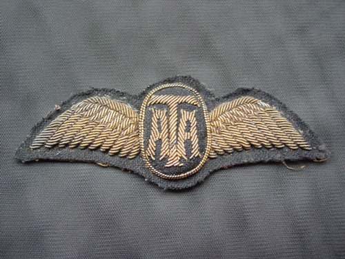ATA Wing in Bullion - WING BADGES - U.S. Militaria Forum