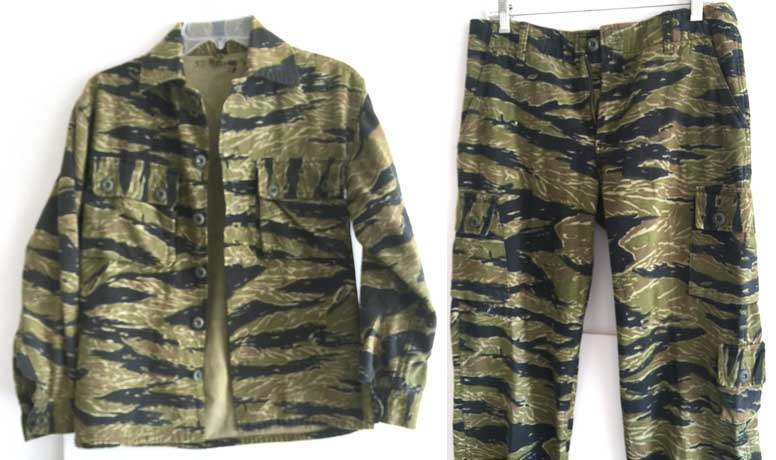 Thrift store tiger stripe: cryptic numbers & silkscreen warning ...