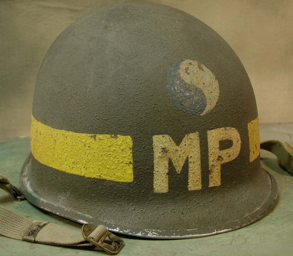 71st Infantry Div MP Helmet - M-1; M-1C & M-2 HELMETS - U.S. Militaria ...