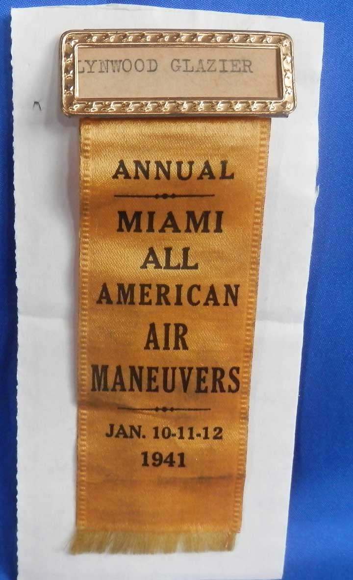 1941 Miami All American Air Maneuvers Ribbon, Military? - MISC ...