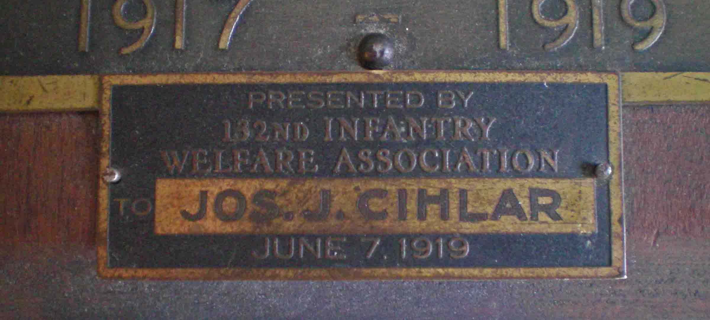 132nd Inf 33rd Div Plaque - (1917-1919) WORLD WAR ONE, RUSSIAN ...