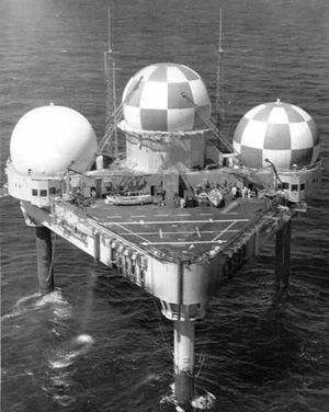 Scratchbuilt USAF Texas Tower 2 Radar Installation, circa 1960 ...
