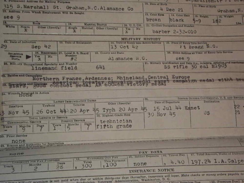 GROUPING OF WW2 SOLDIER LEON JULIUS MILES - GROUPINGS PAGE - U.S ...
