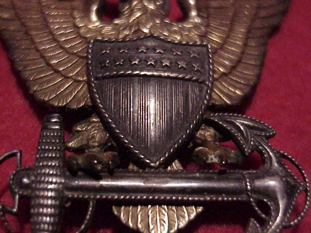 US Coast Guard USCG Officers Visor Cap Hat Badge - NAVY, MARINE CORPS ...