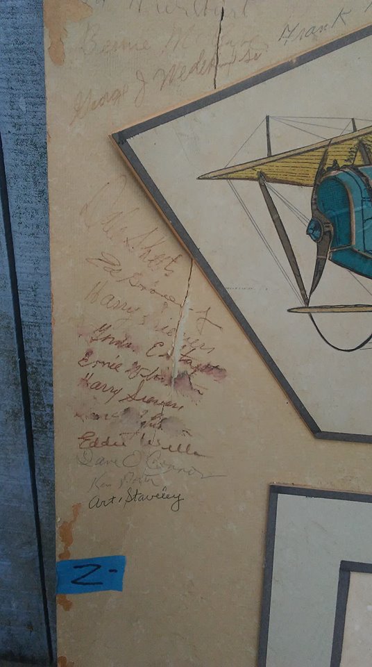 Large Tampa Quiet Birdmen "Oldtimers" Night Signed Board with Art and ...