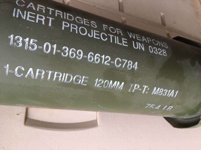 120mm TP-T M1 tank round, complete. - FIREARMS - U.S. Militaria Forum