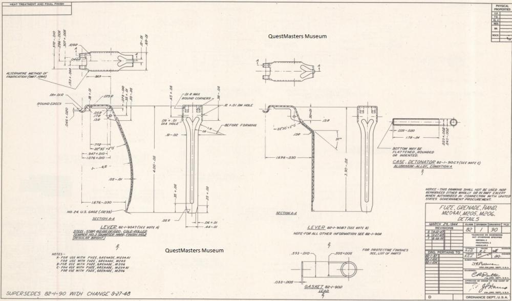 WWII MkIIA1 Grenade Fuze - M204, M205 and M206 (bent under) - FIREARMS ...