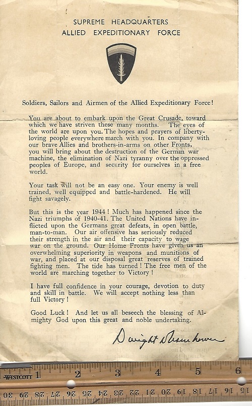 Do I have a REAL D-Day letter? - EPHEMERA, PHOTOGRAPHS & MILITARY ...